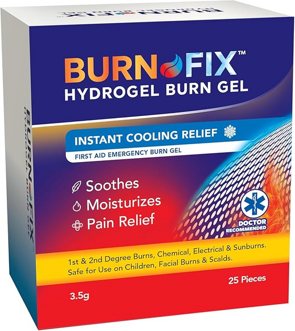 Burn Fix – Advanced Hydrogel Burn Relief for Instant Pain Relief - 3.5g ...