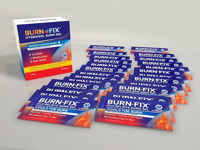 Burn Fix – Advanced Hydrogel Burn Relief for Instant Pain Relief - 3.5g ...