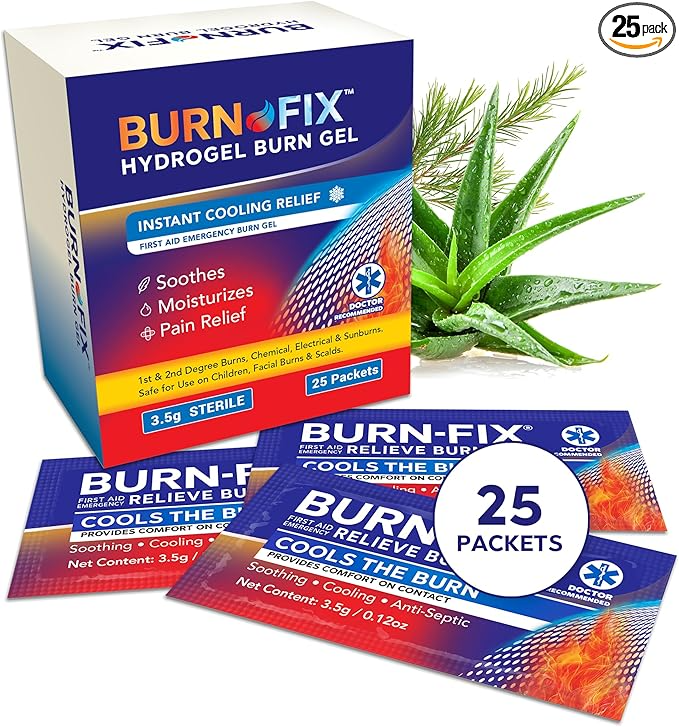 Burn Fix – Advanced Hydrogel Burn Relief for Instant Pain Relief - 3.5g ...